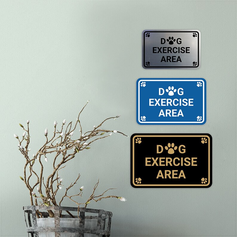 Classic Framed Paws Dog Exercise Area Wall or Door Sign - Etsy