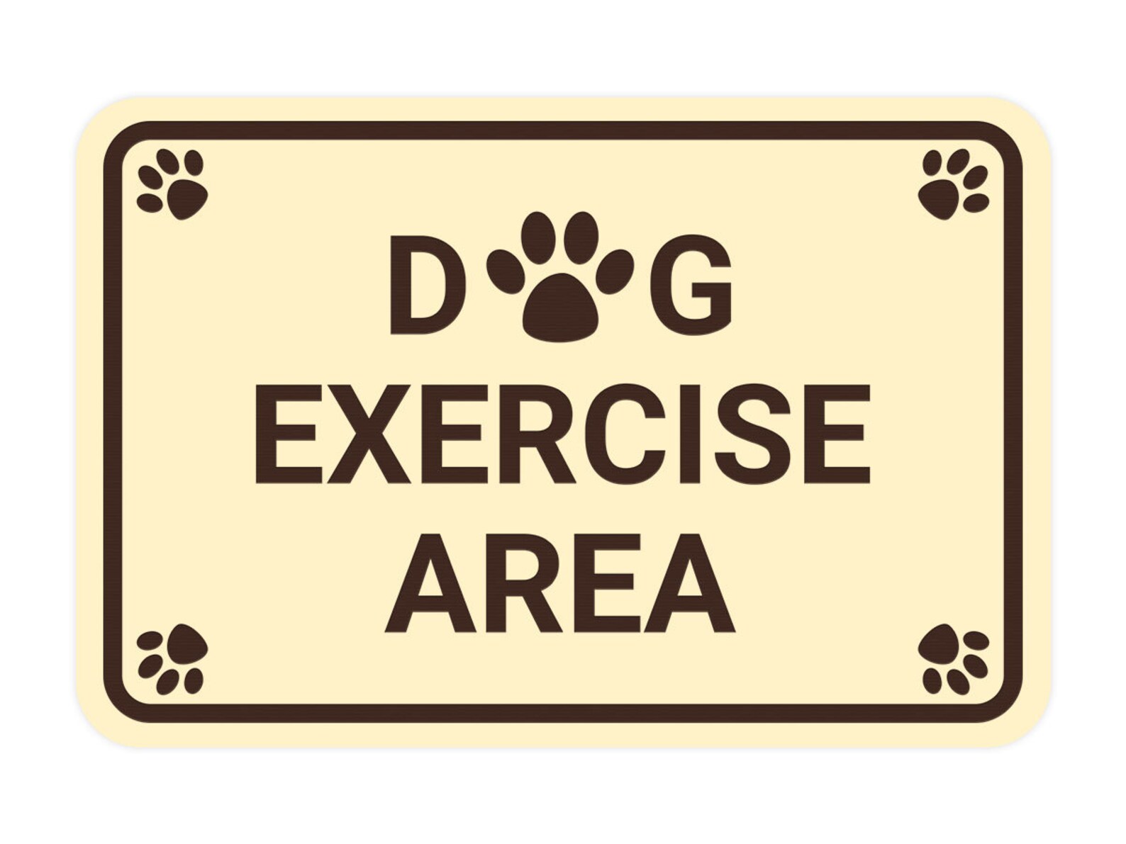 Classic Framed Paws Dog Exercise Area Wall or Door Sign - Etsy