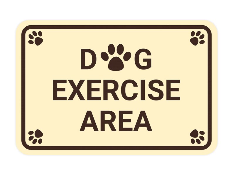 Classic Framed Paws Dog Exercise Area Wall or Door Sign - Etsy