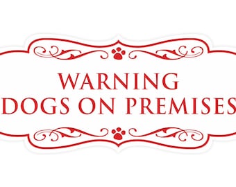 Dog on Premises Sign | Etsy