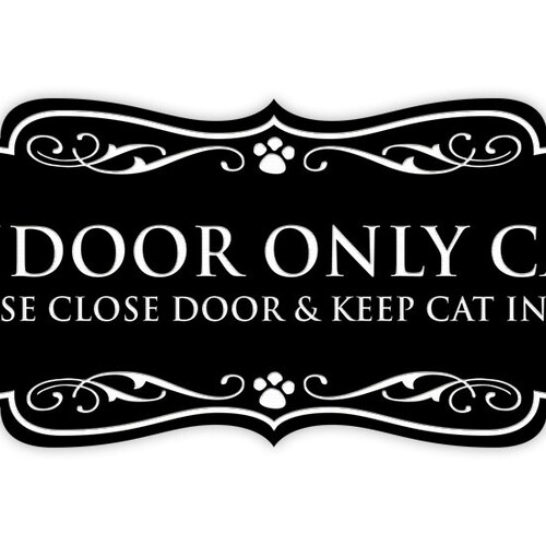Designer Please Do Not Let the Cat Out Wall or Door Sign - Etsy