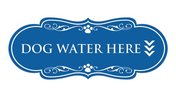Designer Dog Water Here Wall or Door Sign - Etsy