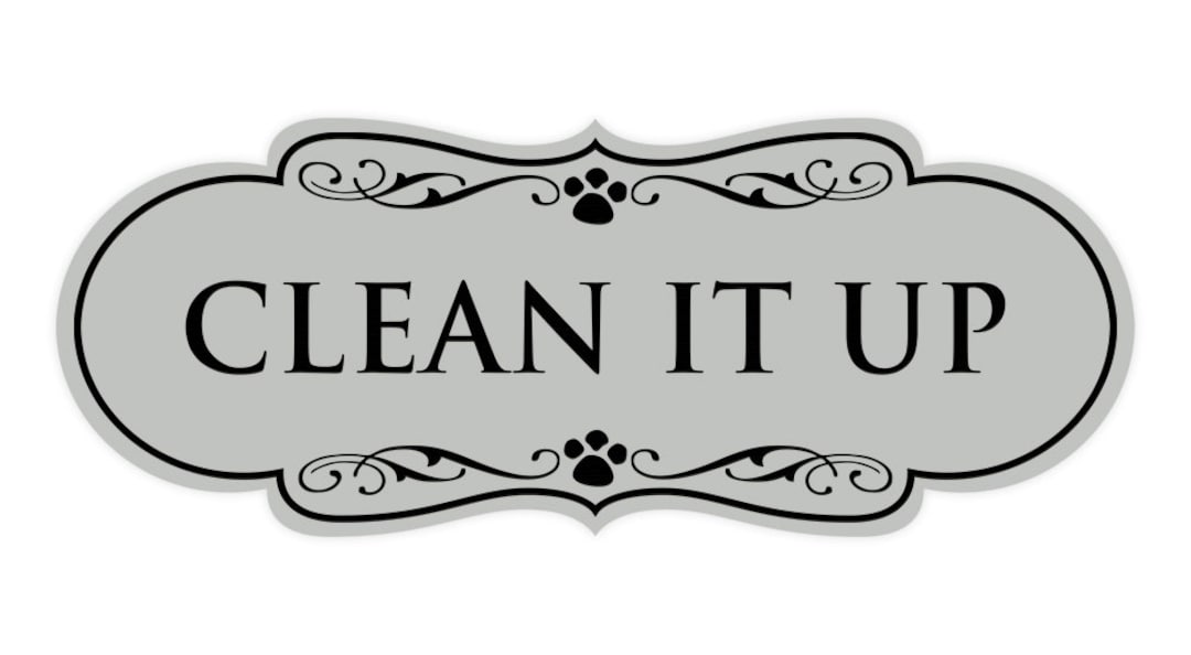 Designer Clean It up Wall or Door Sign - Etsy