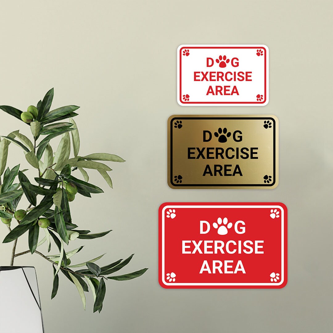 Classic Framed Paws Dog Exercise Area Wall or Door Sign - Etsy