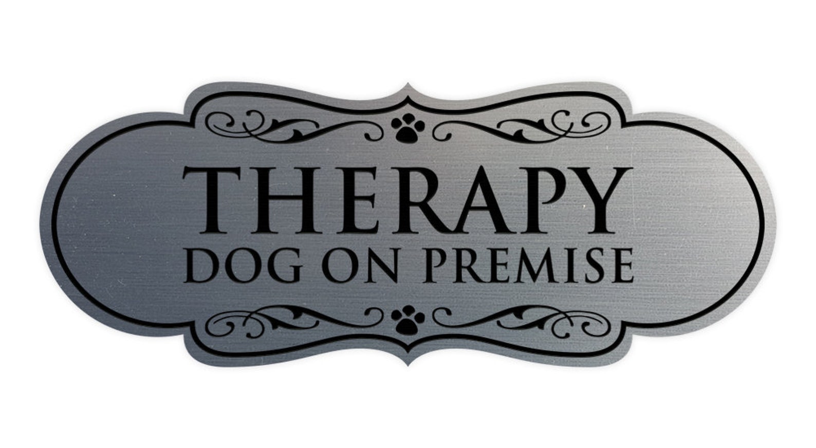 Motto Lita Designer Paws, Therapy Dog on Premise Wall or Door Sign - Etsy