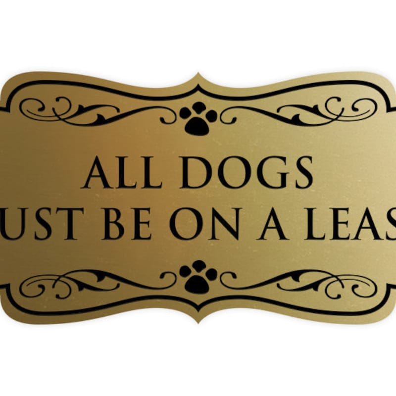 All Dogs Must Be on a Leash Sign - Etsy