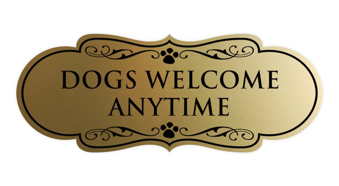 Designer Dogs Welcome Anytime Wall or Door Sign - Etsy