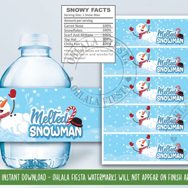 Snowman Labels - Etsy