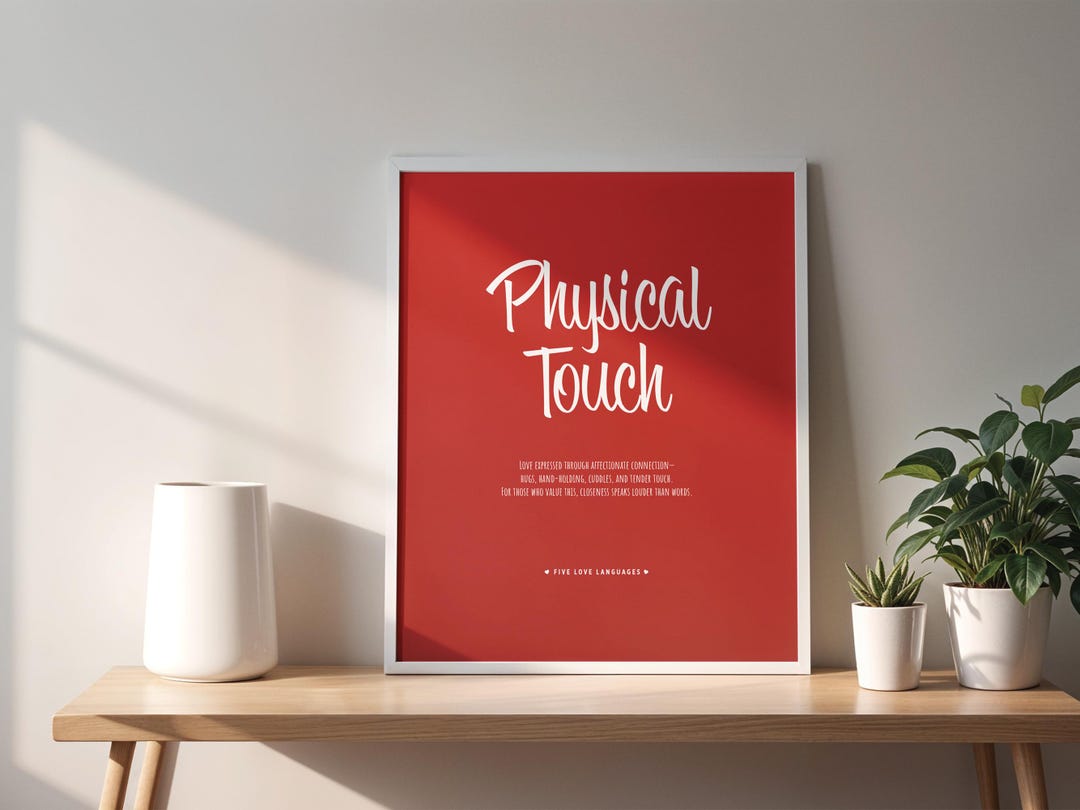 5 Love Languages Poster Physical Touch Digital Download, Red Wall Art ...