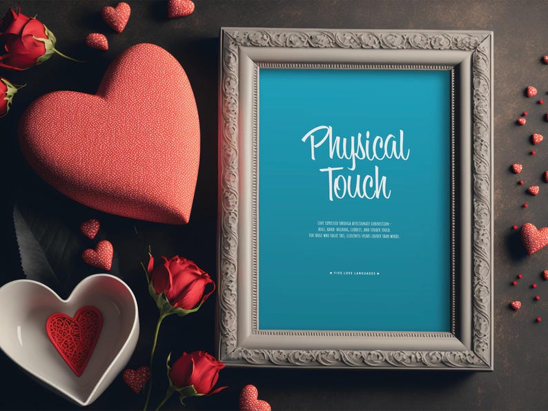 5 Love Languages Poster Physical Touch Digital Download, Blue Wall Art ...