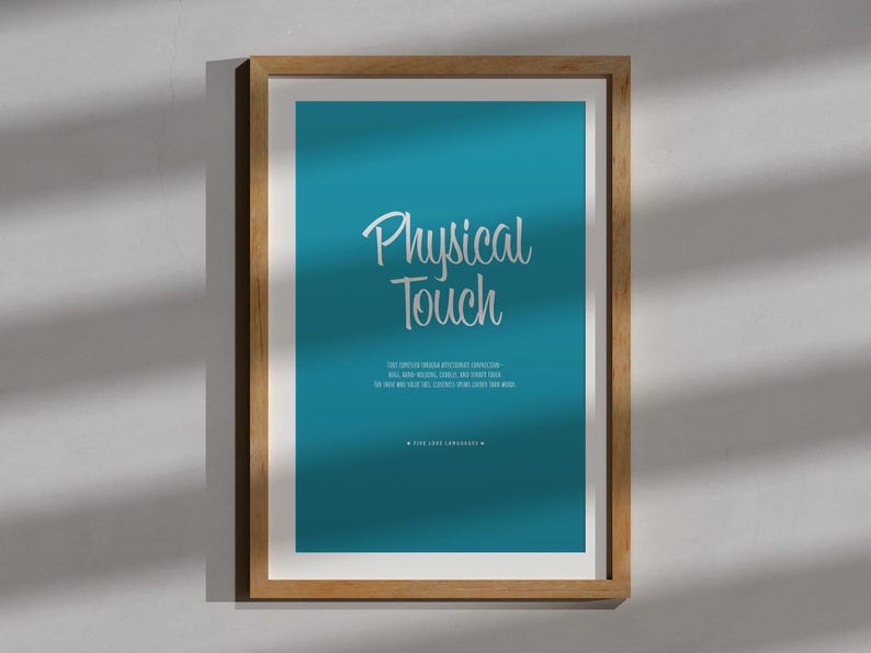 5 Love Languages Poster Physical Touch Digital Download, Blue Wall Art ...