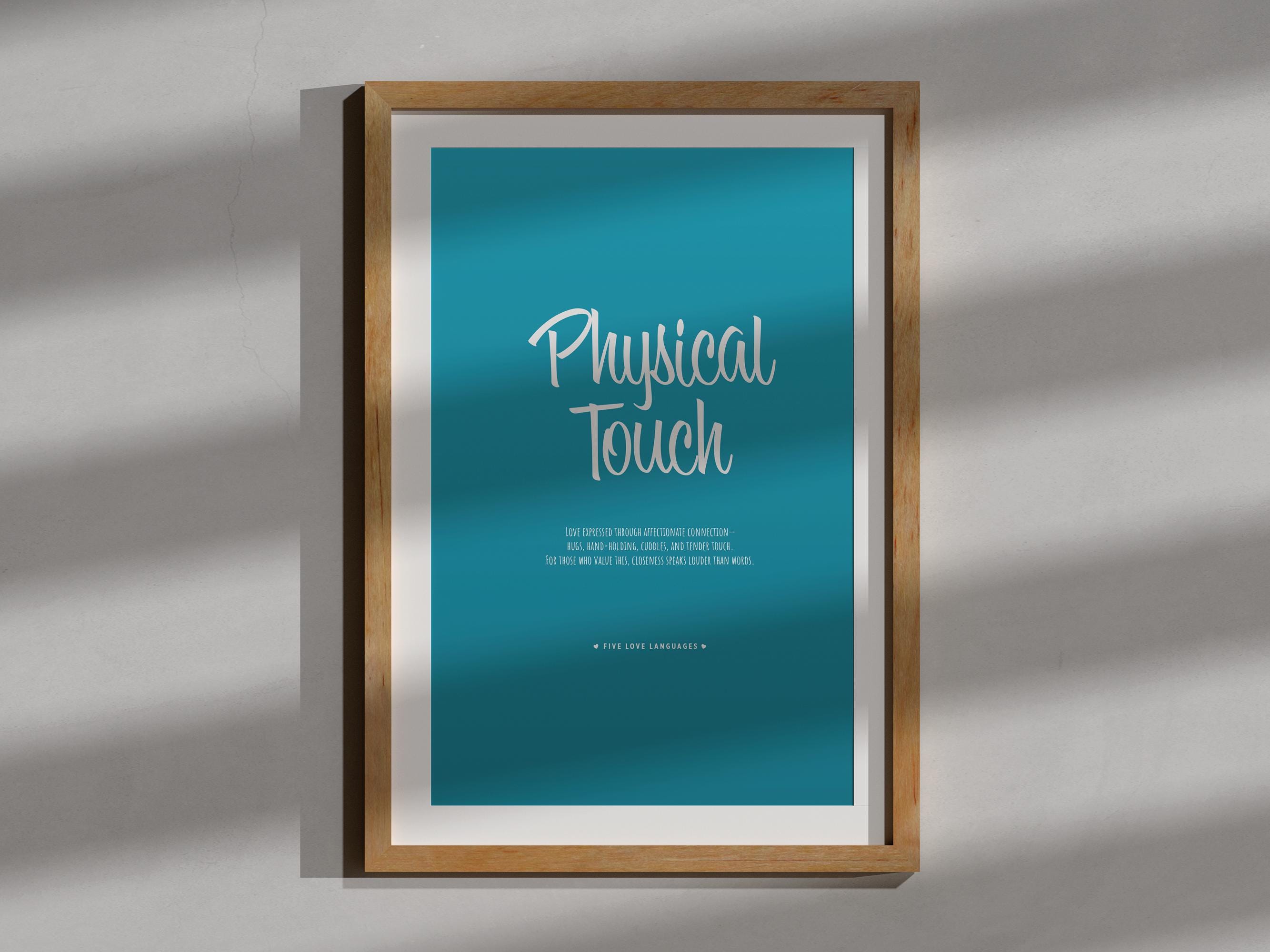 5 Love Languages Poster Physical Touch Digital Download, Blue Wall Art ...