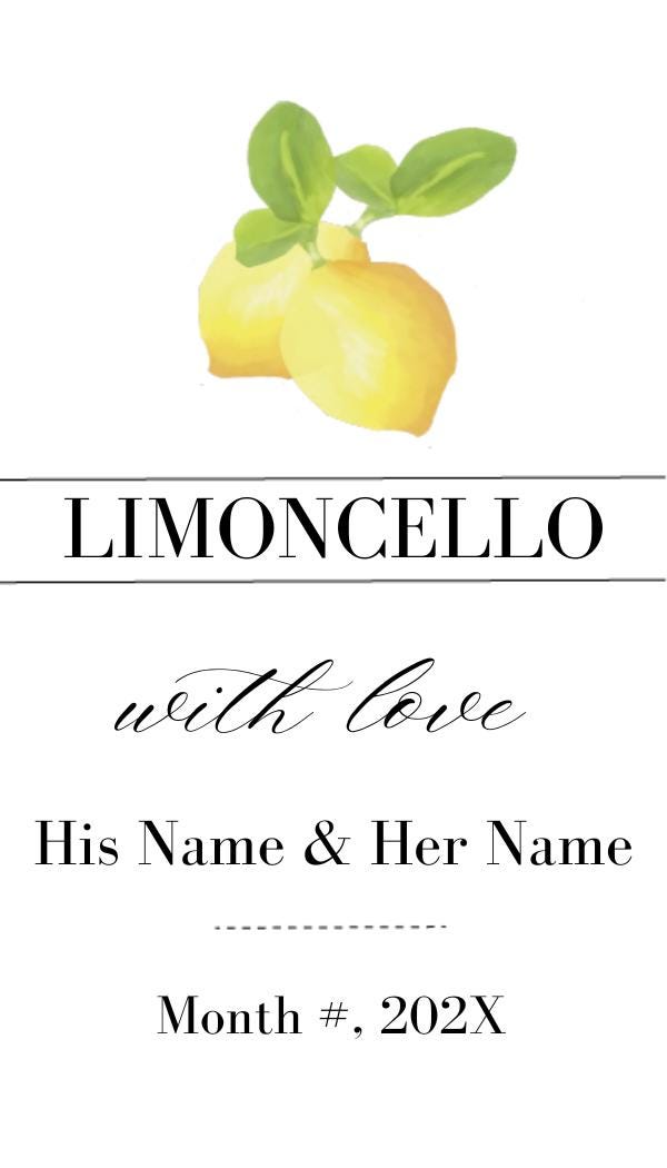 Mini Limoncello Thank You Gift Label (wedding, Engagement Party, Etc ...