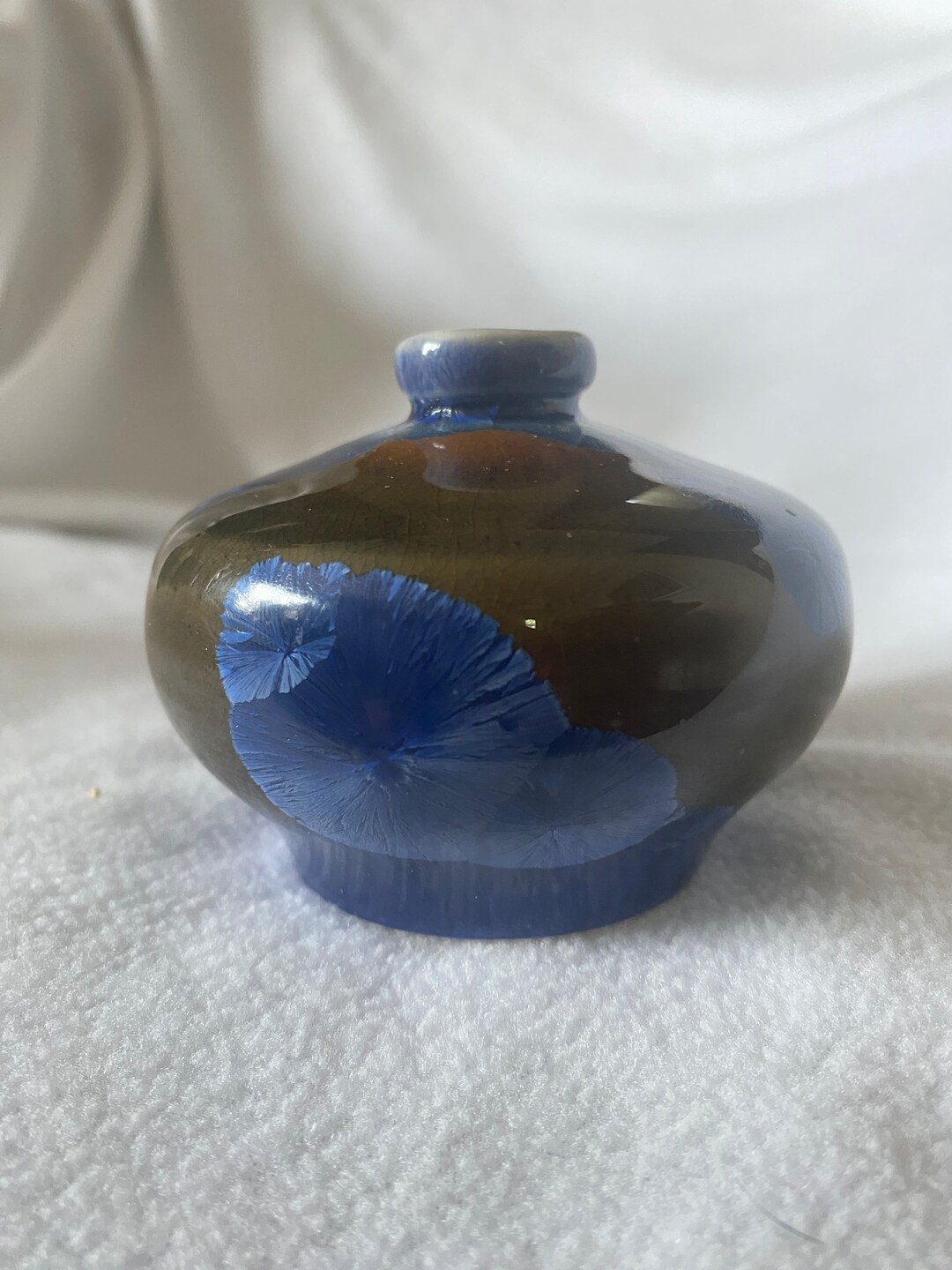 Blue Crystalline Glaze Studio Pottery Weed Pot by Stuart Gray - Etsy