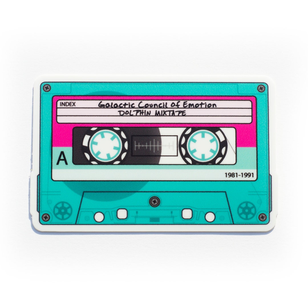 Cassette Mixtape Sticker Decal Galactic Council of Emotion Dolphin ...