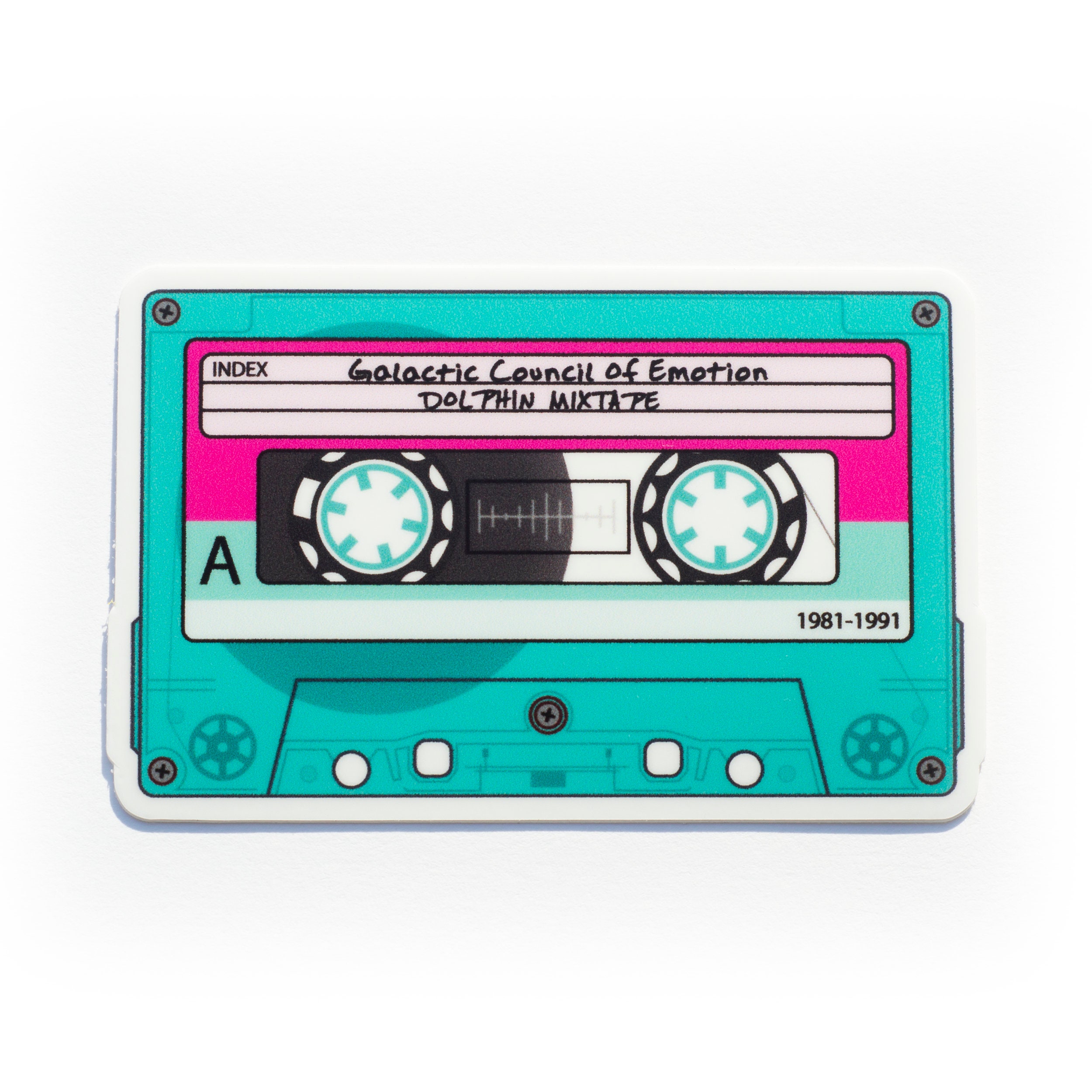 Cassette Mixtape Sticker Decal Galactic Council of Emotion Dolphin ...