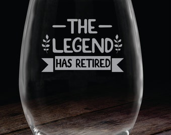 The Legend Has Retired Vinyl Decals, Retirement Party Decals, the ...