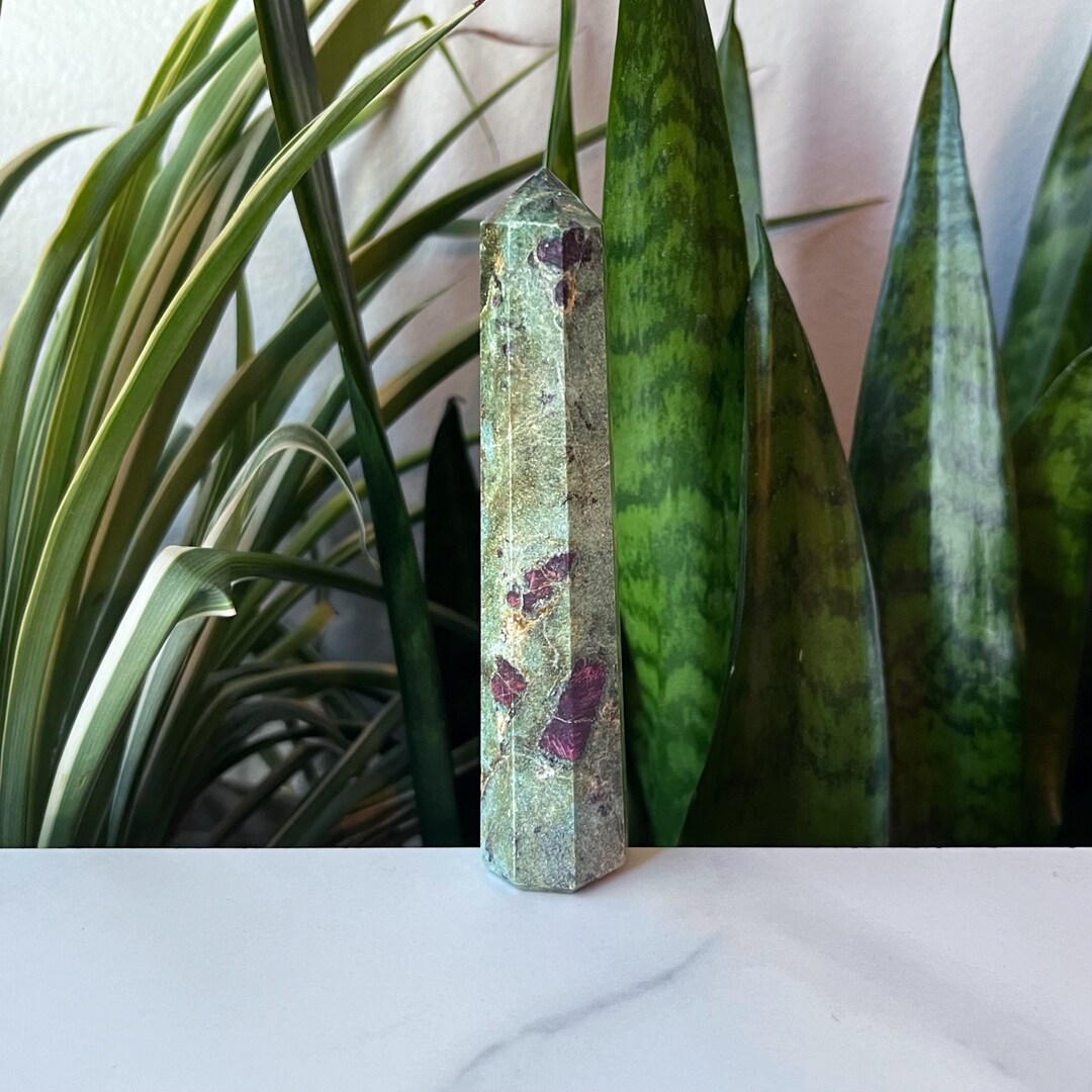 Ruby Fuchsite Tower / Ruby Fuchsite Point / Ruby Fuchsite Crystal ...