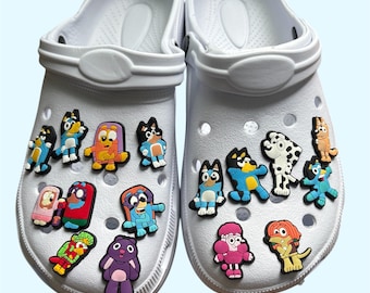 Bluey Croc Shoe Charms - Cute Cartoon Accessories for Kids Crocs, Party ...