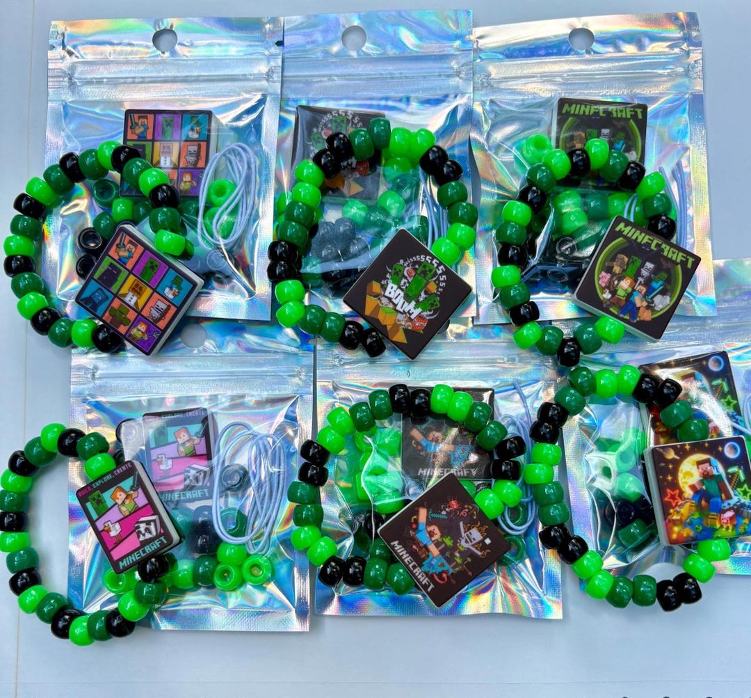 DIY Minecraft Bracelet Kit- Minecraft Gifts, Party Favors, Gamers, Kids ...