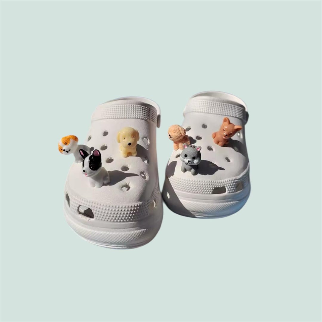 Cute 3D Dog Puppy Croc Shoe Charms – Adorable Accessories for Crocs ...