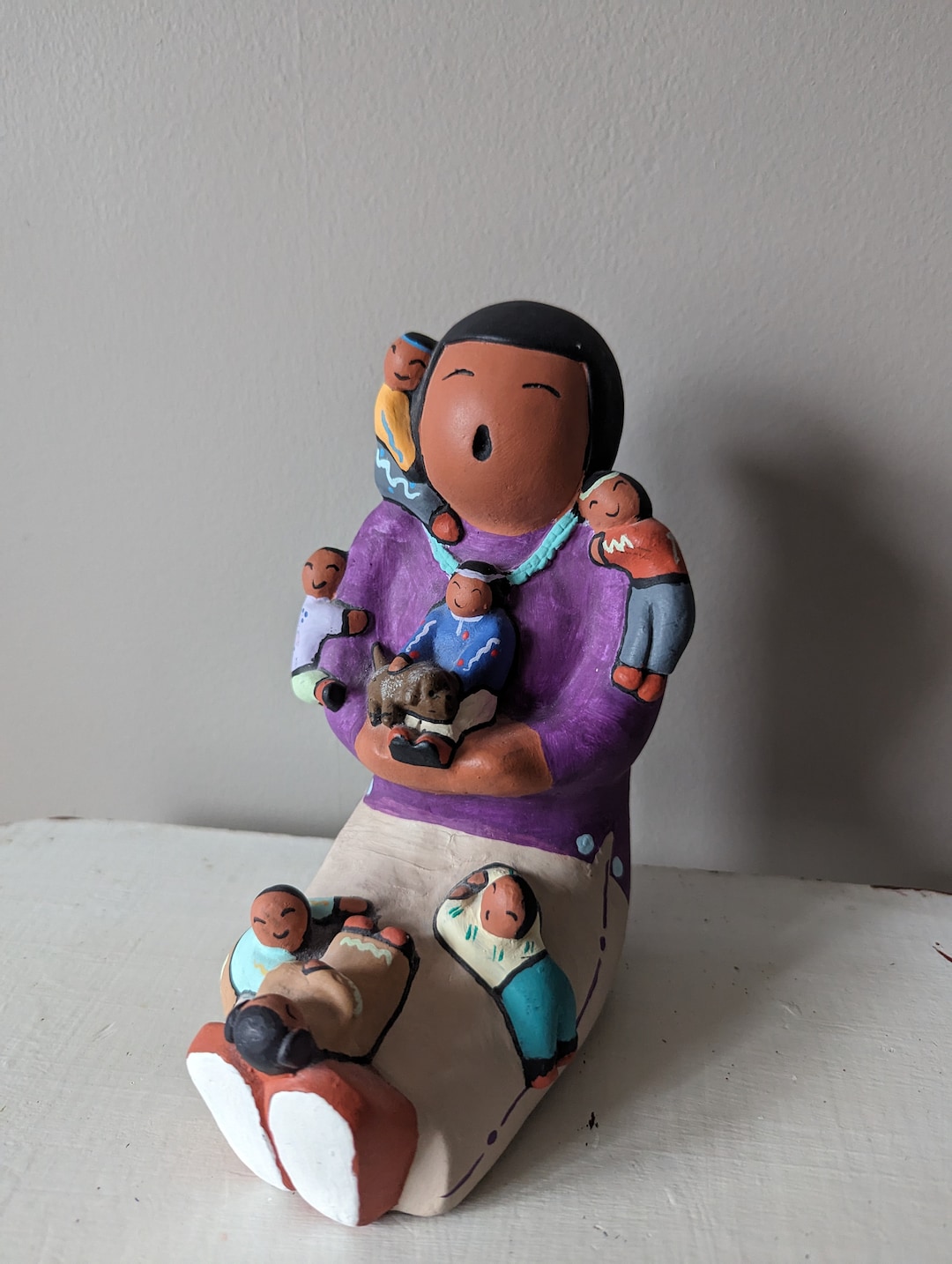 Native American Indigenous Storyteller Singing Sculpture Art - Etsy