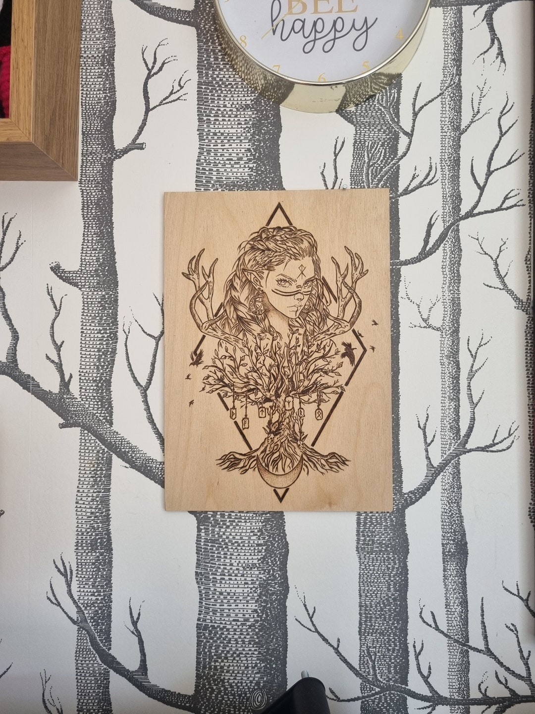 The Viking Witch Wood Burned Art Piece. - Etsy