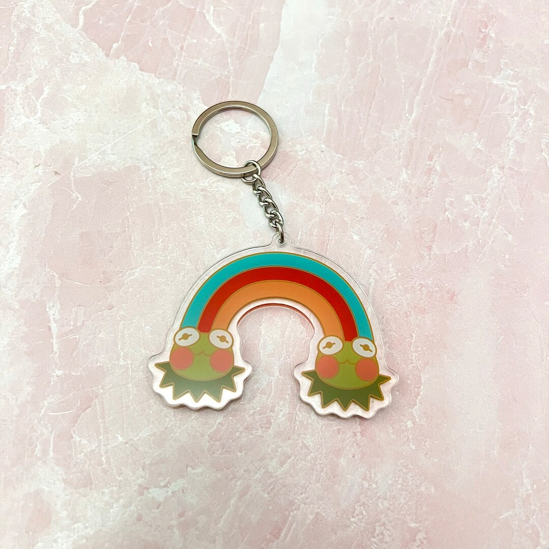 Kermit Rainbow Connection Cute Small Keychain - Etsy