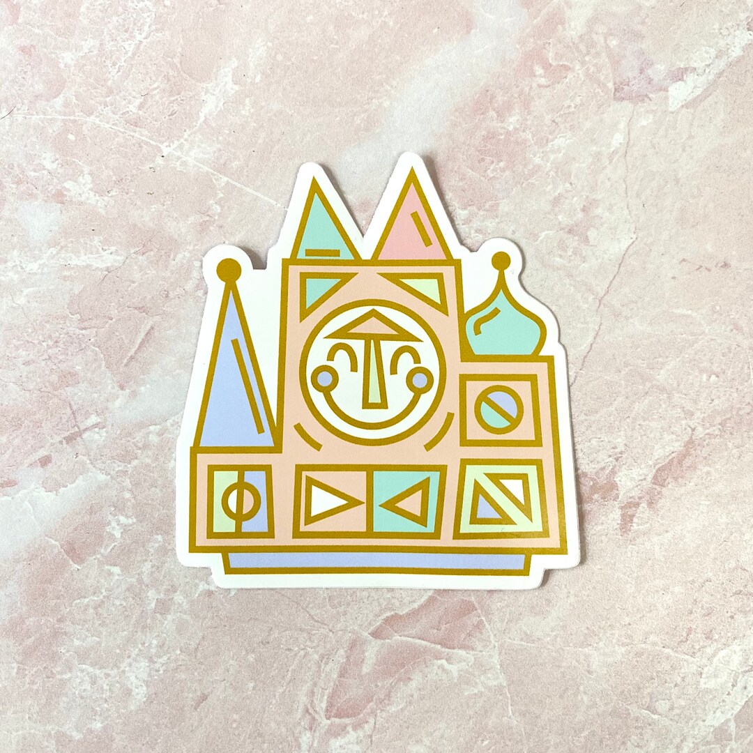 Sticker Its a Small World Wall Inspired Cute Vinyl Small Design - Etsy