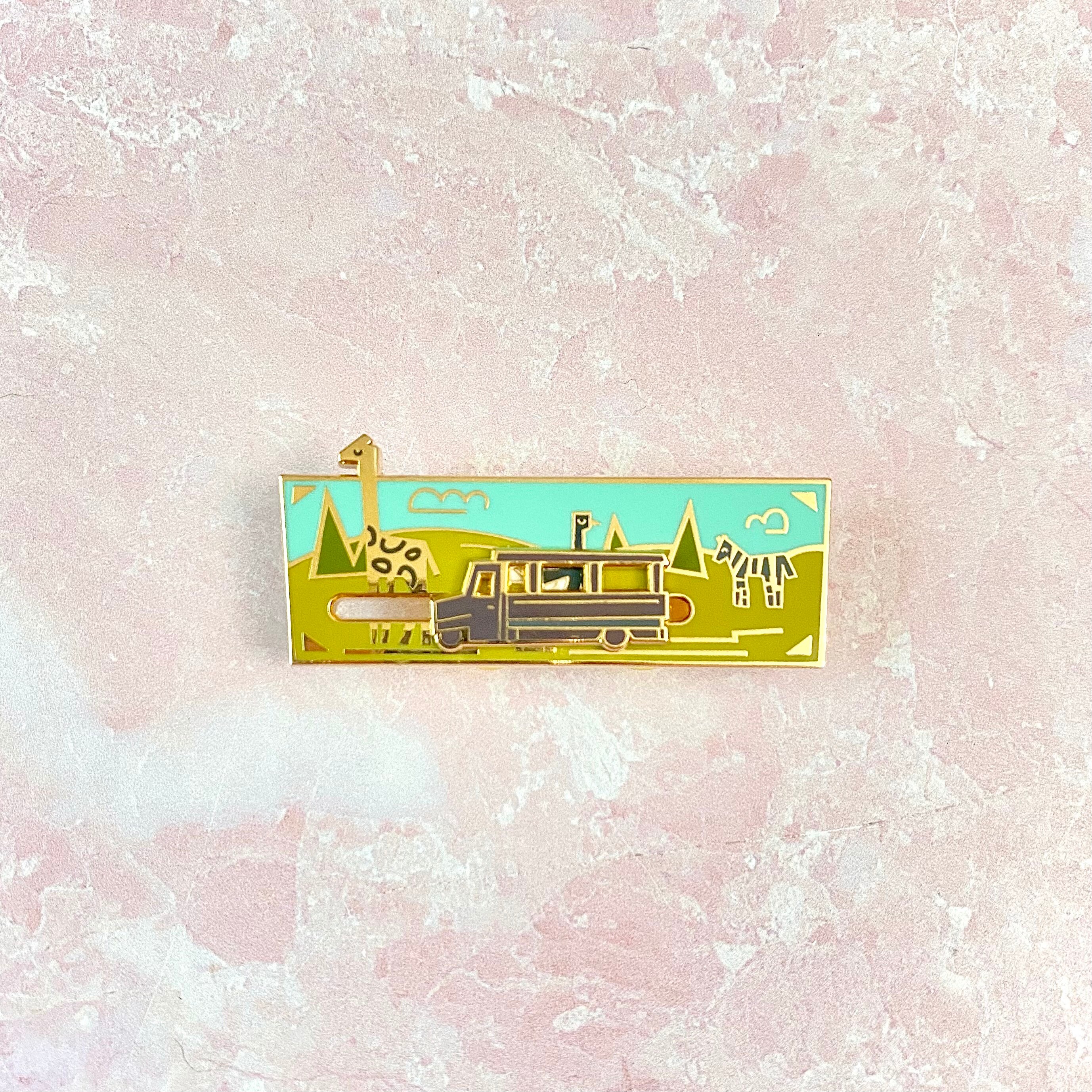 Safari Interactive Sliding Enamel Pin Disney Lapel Pin | Etsy