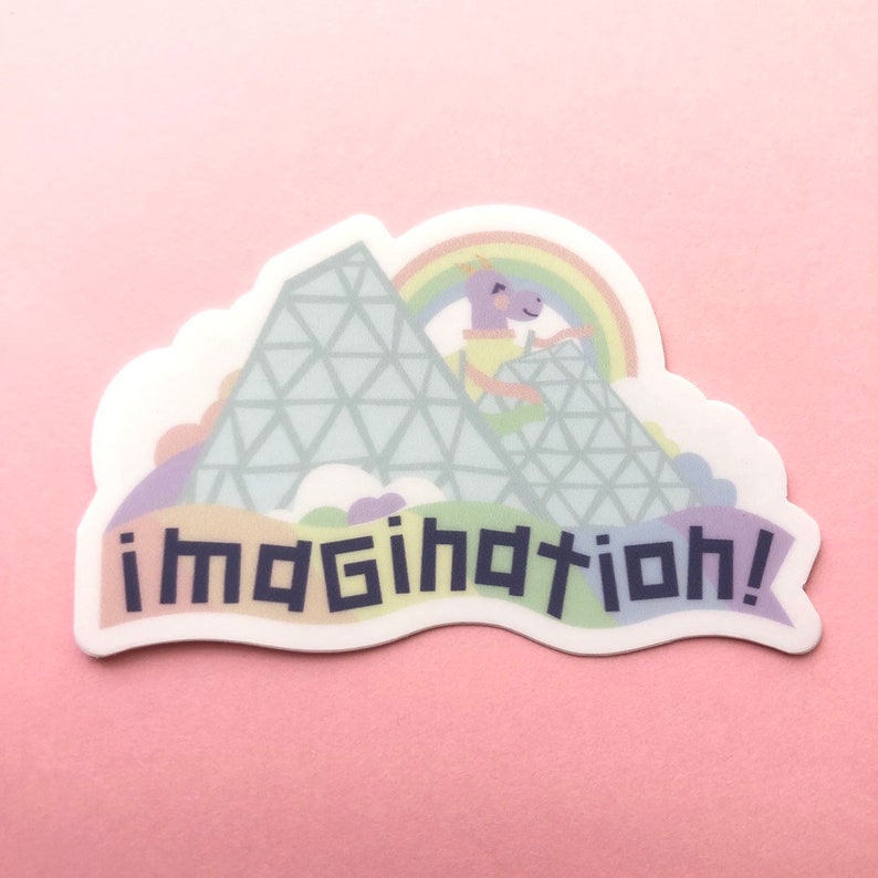 Figment of imagination cute vinyl small sticker design | Etsy
