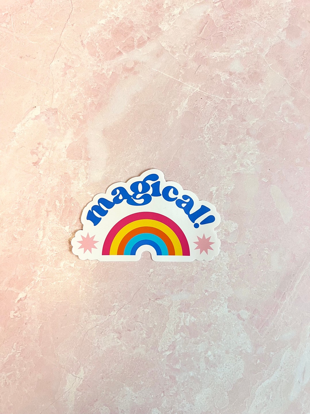 Magical Rainbow Cute Vinyl Small Sticker Design - Etsy