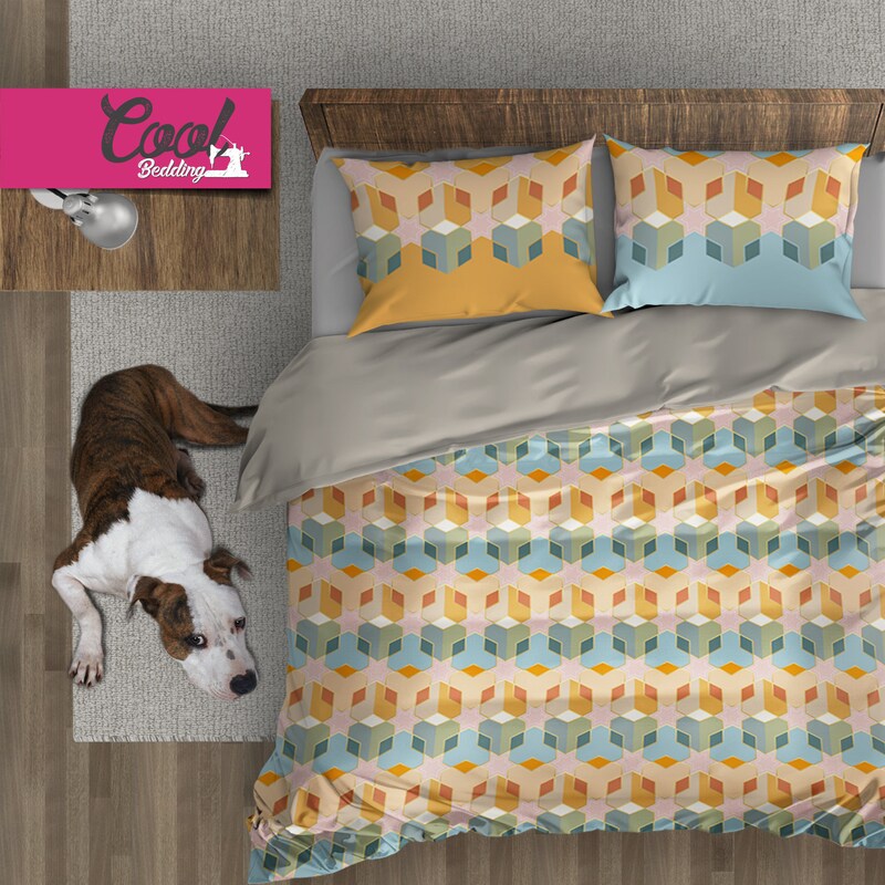 Geometric Bedding - Etsy