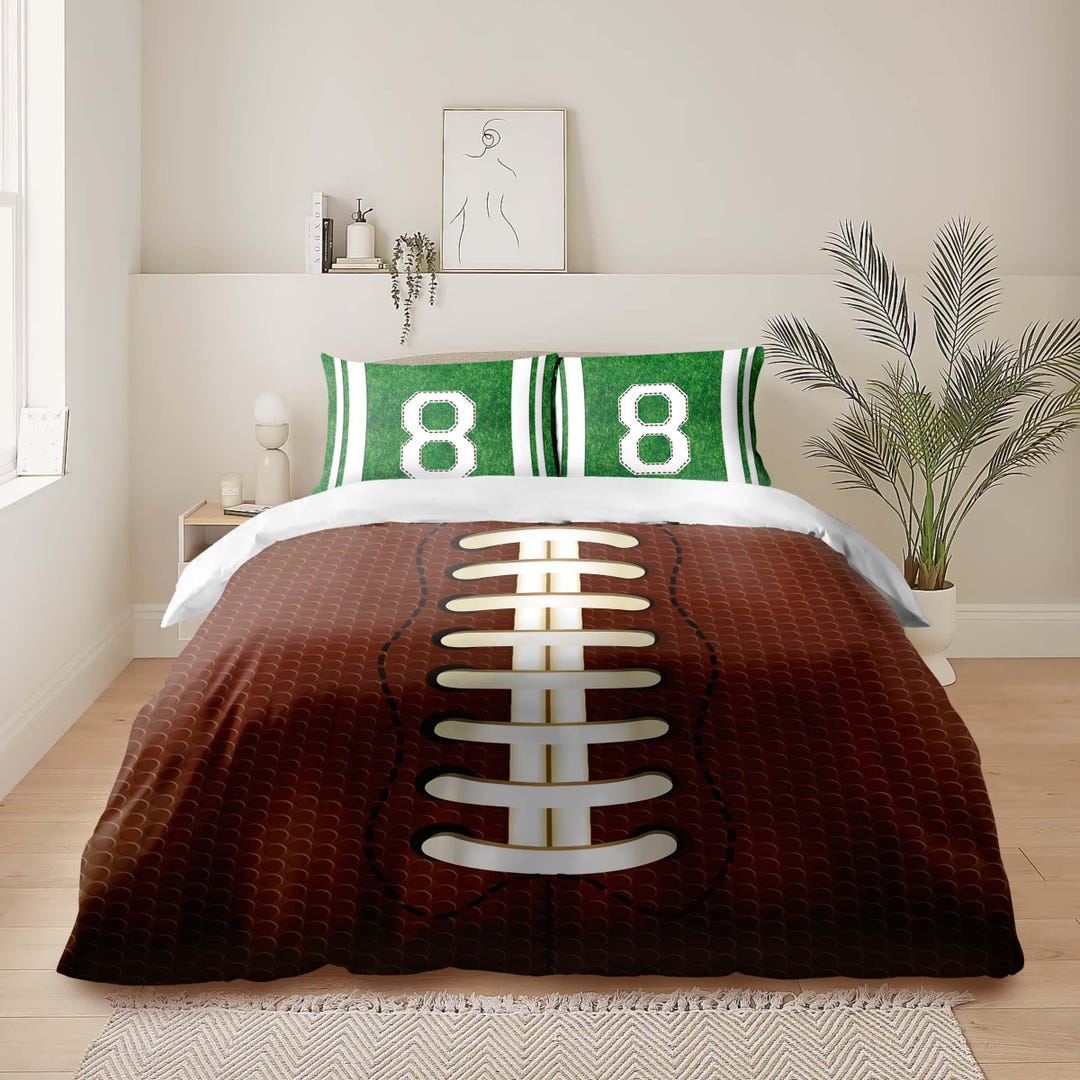 Personalized Football Duvet: Sport Bedding Set, Afa-inspired Kids ...