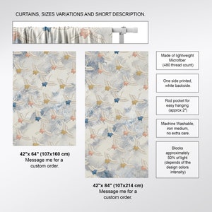 Drapery Cranes Pattern, Window Curtains, Crane Birds Window Hanging ...