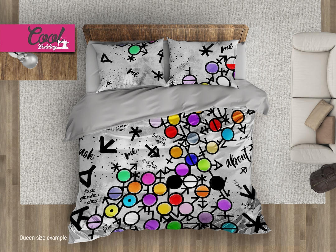 Gay Pride Duvet Cover Set – LGBT Rainbow Comforter and Sexual Equality ...