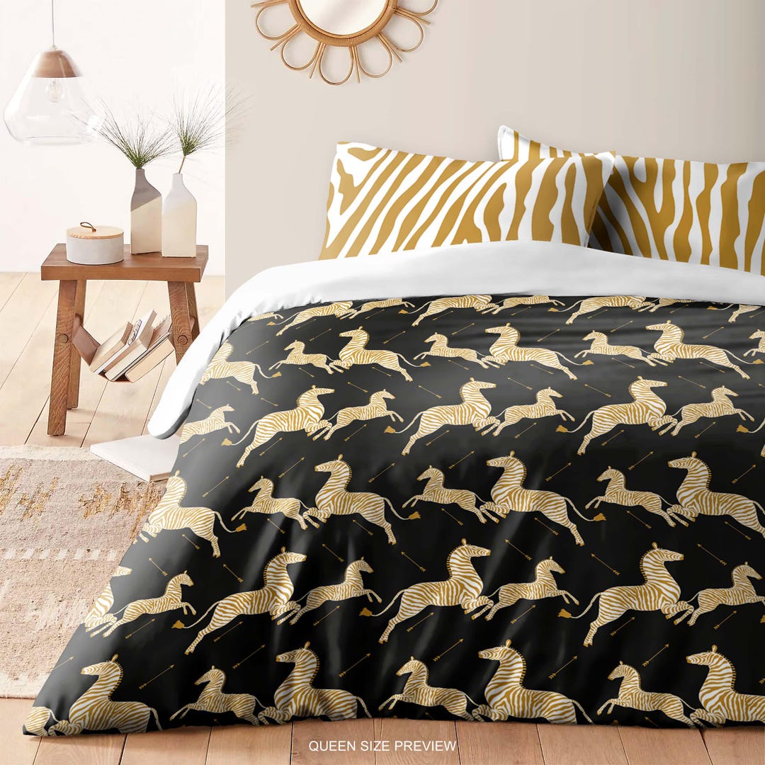 Zebra Print Duvet Cover Set: Safari Animal Bedding, B207 - Etsy