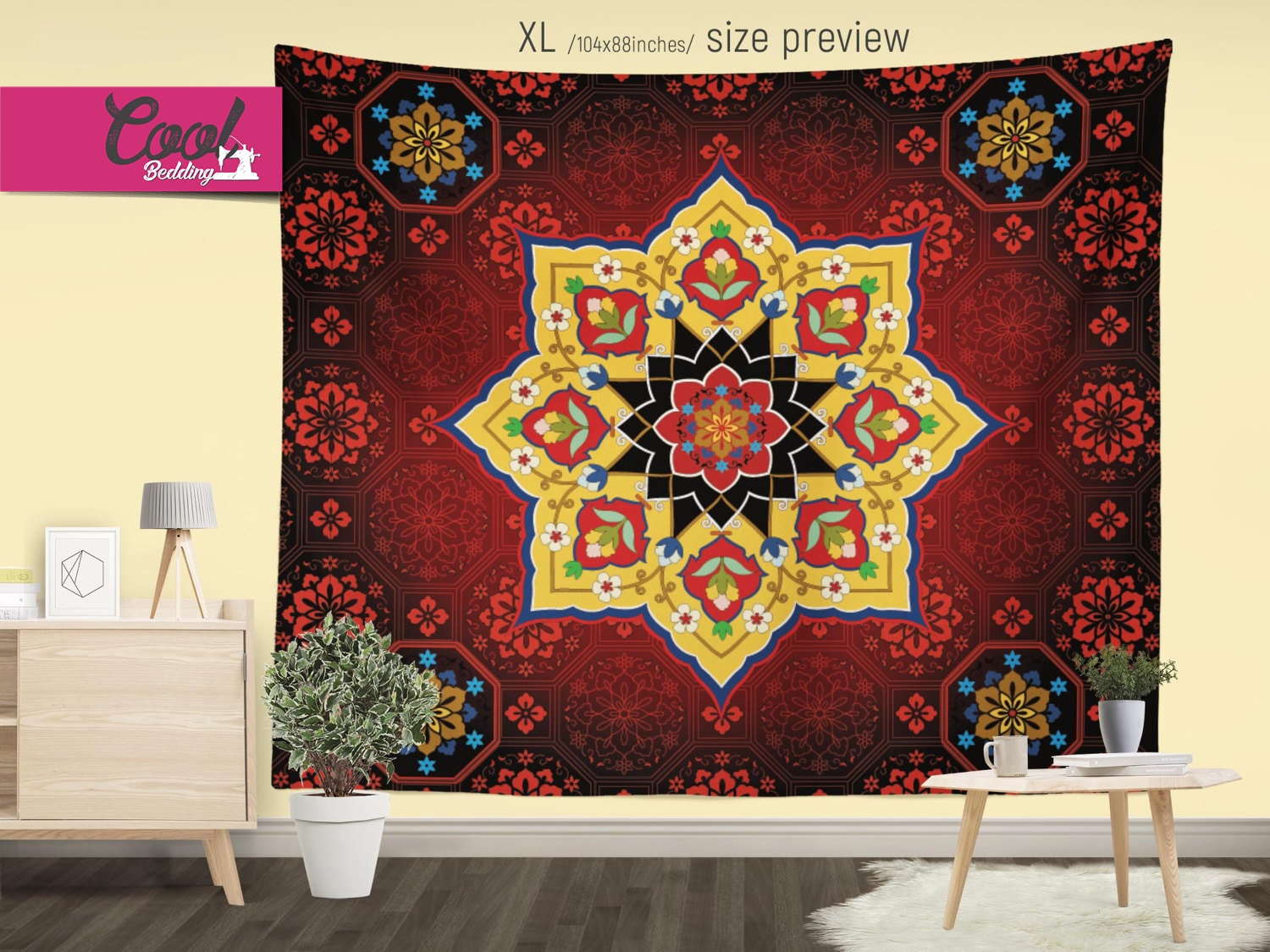 Persian Mandala Tapestry Ethnic Wall Hanging Schabby Chic - Etsy