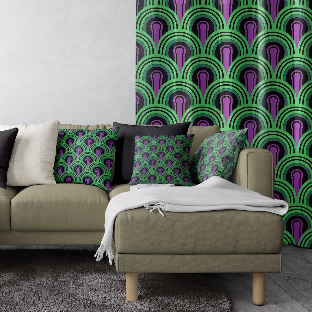 Horror Movie Room Curtains: Spooky Geometric Drapery - Etsy