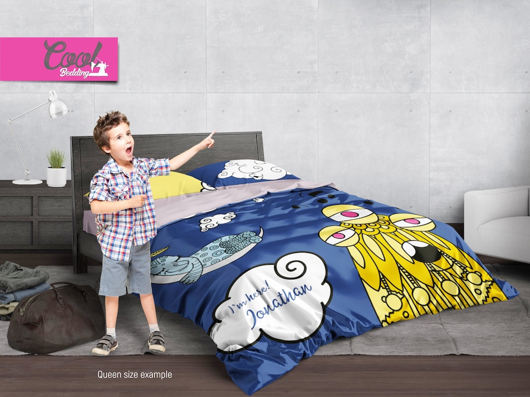 Personalized Kids Bedding, Monogrammed Bedding Set for Kids ...