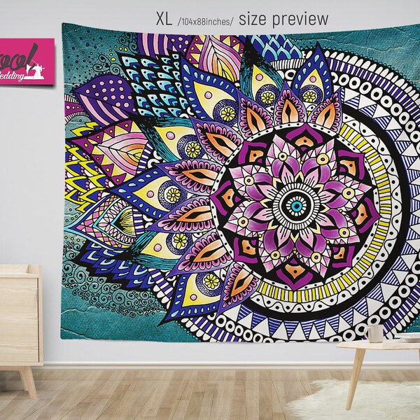 Mandala Tapestry - Etsy