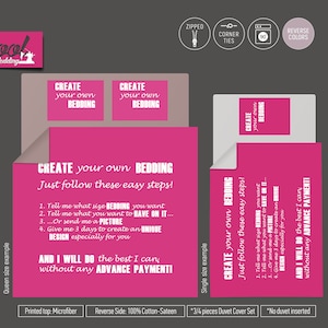 Custom Bedding Set – Personalized Duvet Cover or Comforter – Create ...