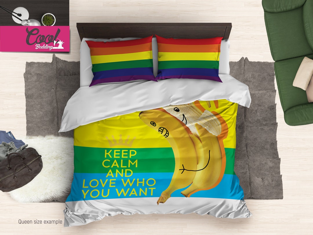 Gay Pride Duvet Cover – LGBT Rainbow Bedding Set – Same Sex Love Duvet ...