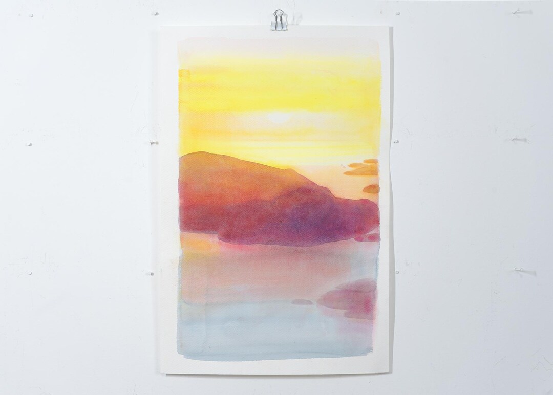 MILLIE- 12x18in, Original Howe Sound Landscape Watercolor Painting ...