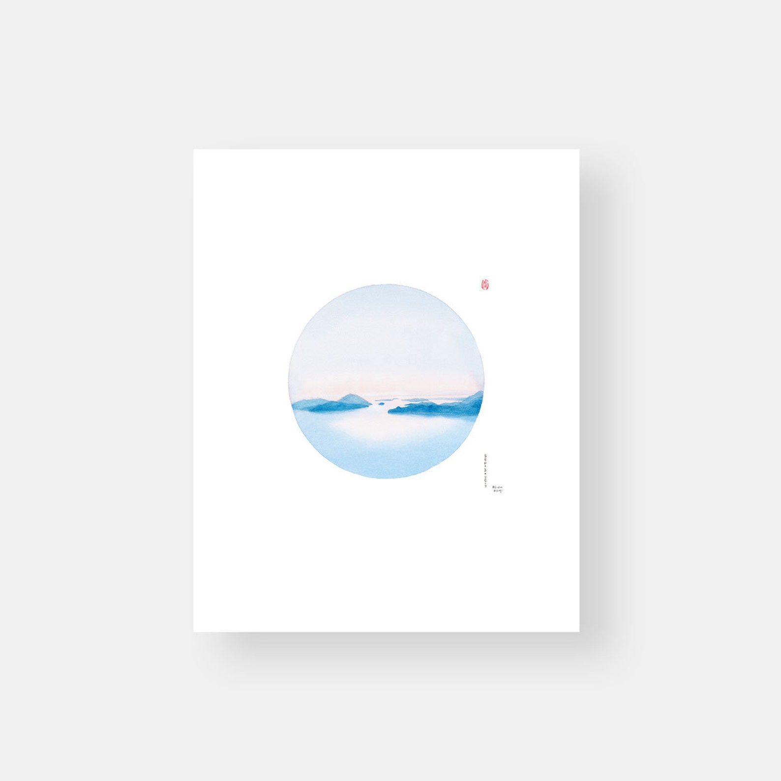 Stampa ad acquerello di Howe Sound: Vancouver, BC, paesaggio marino ...