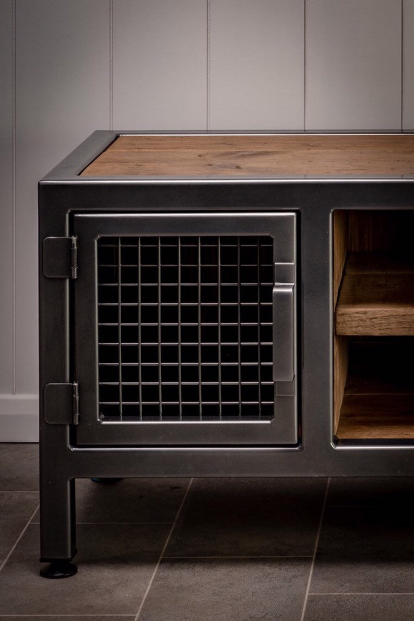 Industrial Reclaimed Wood & Steel TV Stand - Handmade Vintage Rustic ...