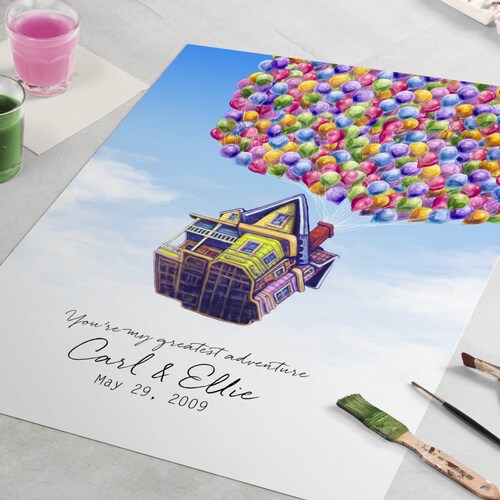 Up House Guest Book Custom Disney Pixar Wedding Guestbook - Etsy
