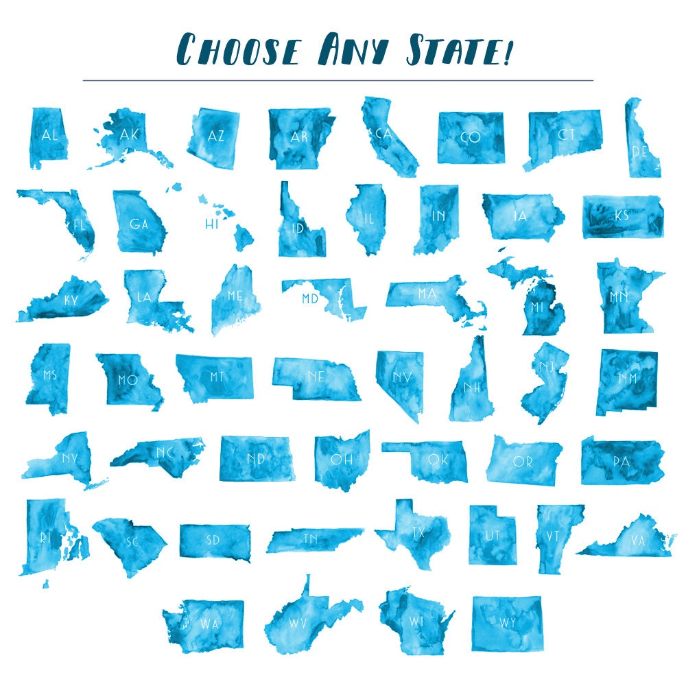 Wedding Guest Book Two State Print Custom State Guestbook - Etsy