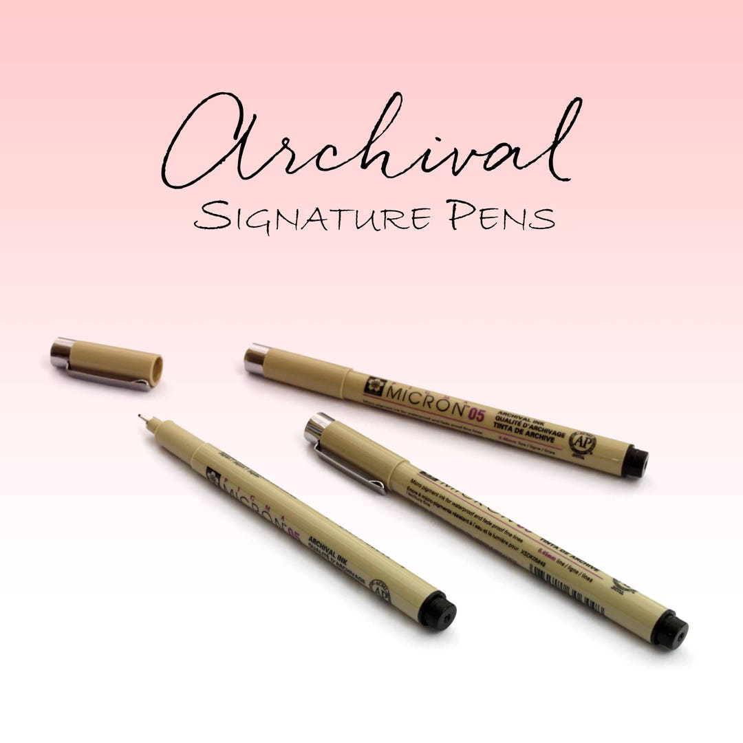 Archival Signature Pen - Fade Proof, Smear Proof, Black Ink - Etsy