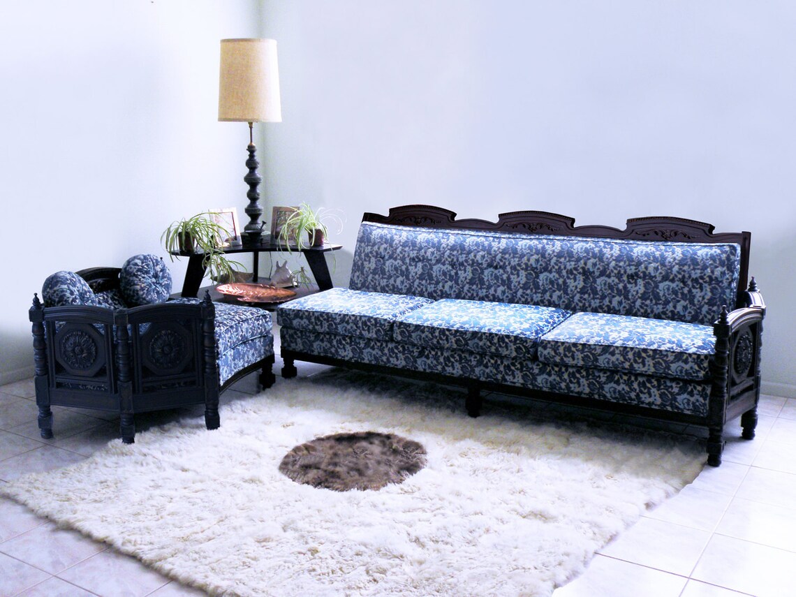 Mid Century ROCOCO Sectional Gothic Mod Hollywood Regency French LOUIS ...